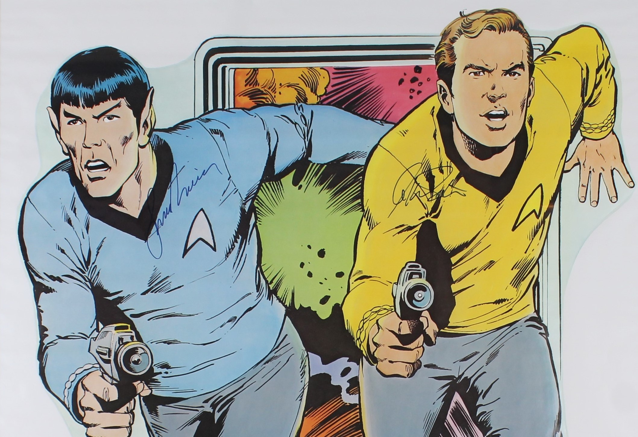 Kirk and Spock were meant to bust out of your wall. I got my poster ...