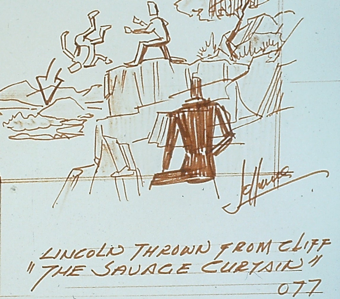 The script said Lincoln bounced down the cliff. Matt Jefferies was all ...